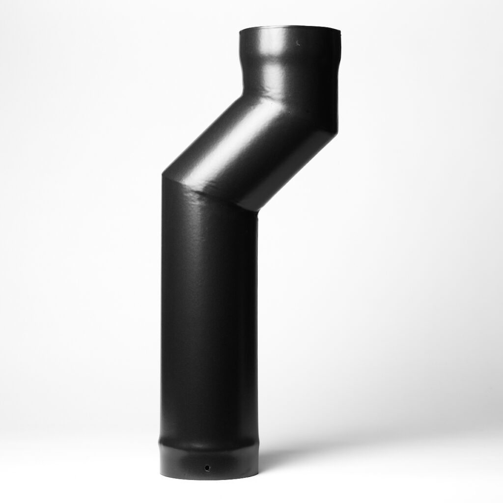 5″ One Piece Offset Plain Super Matt Black Ve Pipe – T&T Distributors